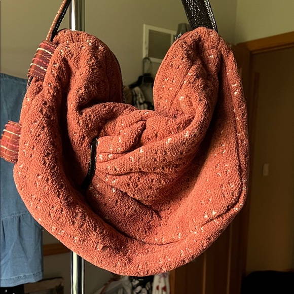 Marico by FURLA | Bags | Furla Rust Textured Cloth Womens Bag | Poshmark